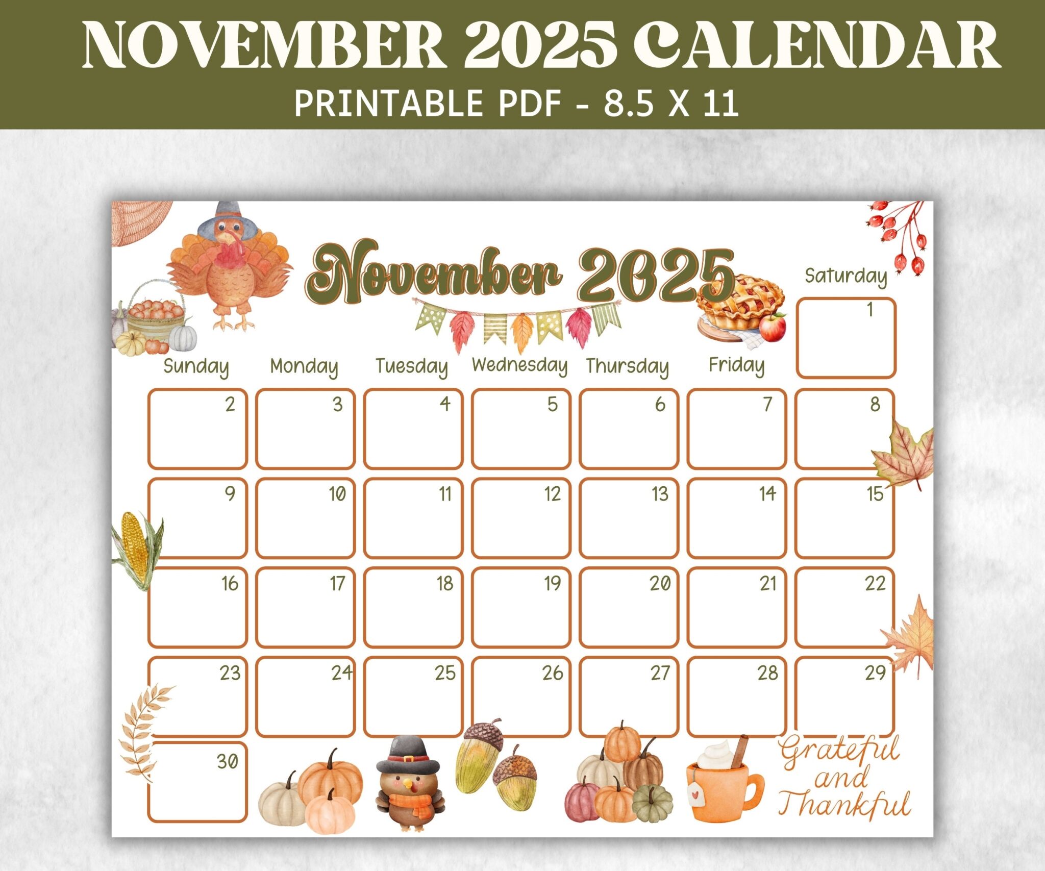 November 2025 Kids Calendar - Printable Calendar 2025-2026