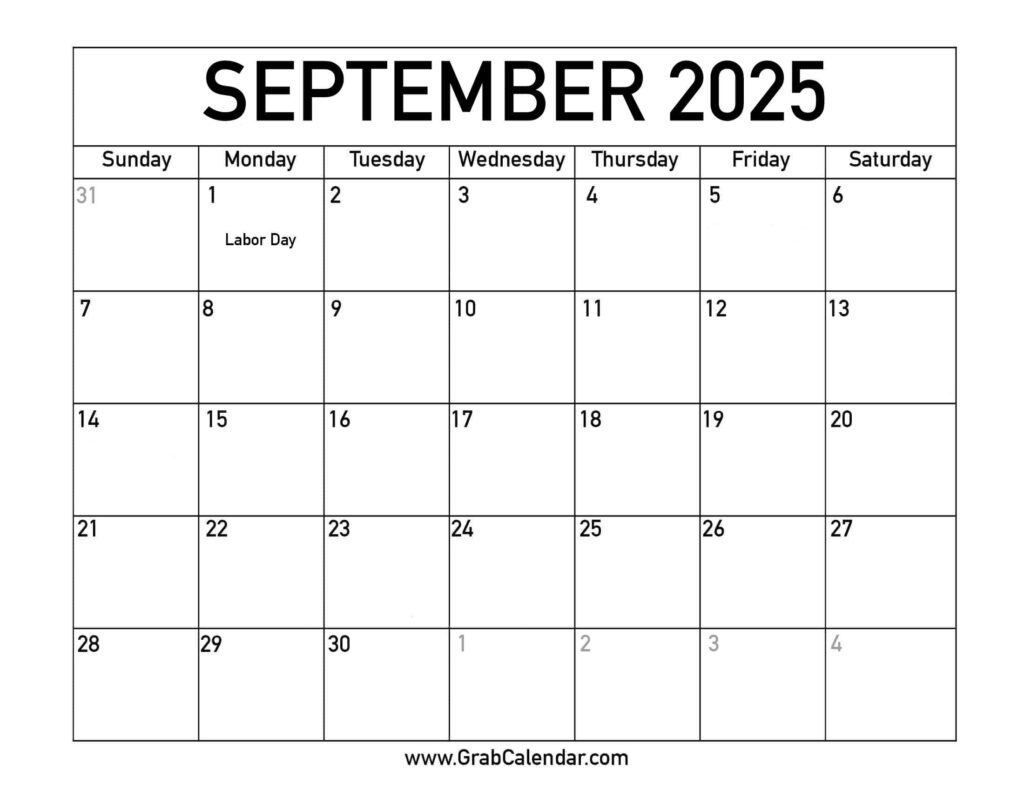 Special Days Calendar September 2025 - Printable Calendar 2025-2026